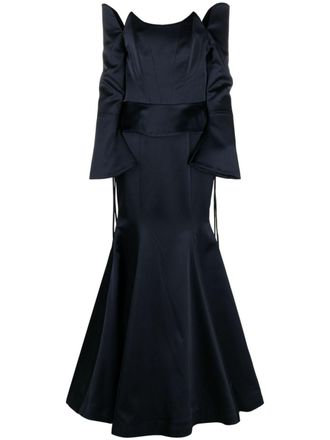 Bazza Alzouman Schulterfreies Abendkleid - Blau