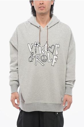 Viktor & Rolf Brushed Cotton Hoodie with Embroidered Logo size Xl