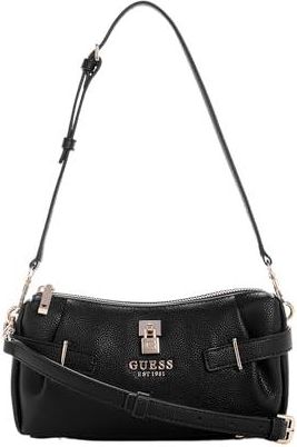 Guess Femme Yesba Mini Top Zip Sac &agrave; bandouli&egrave;re, Noir, Taille Unique
