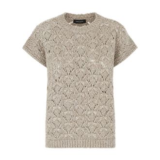 Fabiana Filippi Femme, Pulls, Gris, Taille: 38 FR Maille col rond