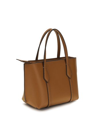 Tory Burch Womens Mini Tote Bag Perry Autumn Brown Calf Leather Shoulder