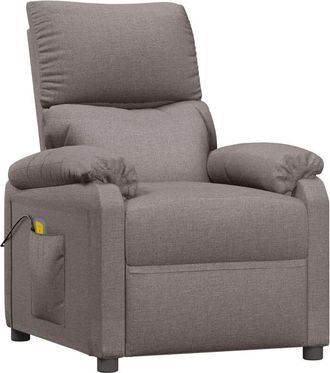 vidaXL Massagesessel Taupe Stoff Vidaxl