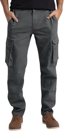 Generic Pantalon cargo pour homme, coupe ample, couleur unie, pantalon de cyclisme, coupe-vent, s&eacute;chage rapide, pantalon de randonn&eacute;e et dalpinisme, gris fonc