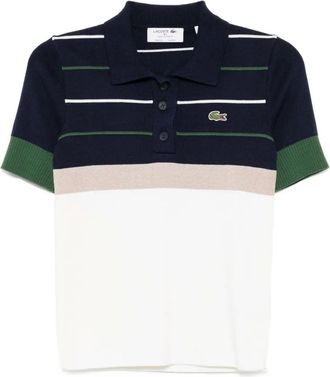 Lacoste polo &agrave; rayures - Bleu
