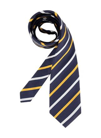 Ascot Herren Krawatte blau College-Streifen