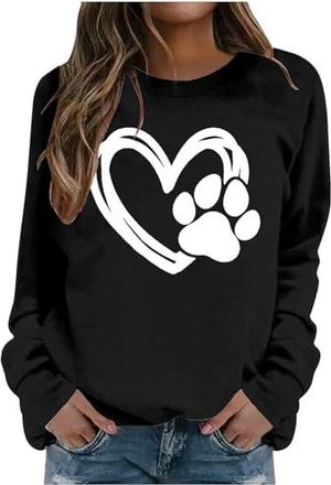 Generic Sweat &agrave; capuche imprim&eacute; d&eacute;contract&eacute; pour la Saint-Valentin 2026 - Coupe ample pour un usage quotidien - Design &eacute;l&eacute;gant et confortable - Parfait pour l