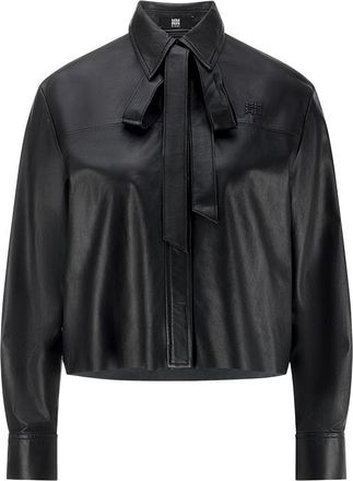 Riani Lederbluse Mit Schleife