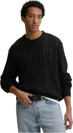 Dickies Pull col rond en maille torsad&eacute;e - Homme - Pulls - Noir - Taille: XS
