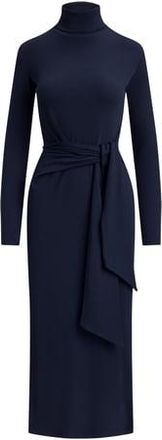 Ralph Lauren Robe longue ajust&eacute;e &agrave; liens nou&eacute;s devant