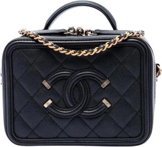 Chanel Pre-owned Sac Vanity Filigrane - Femme - Pre-owned - Noir - Taille: ONE Size