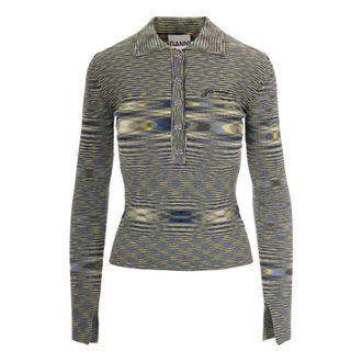 Ganni Femme, Pulls, Multicolore, Taille: 38 FR Maille ras du cou