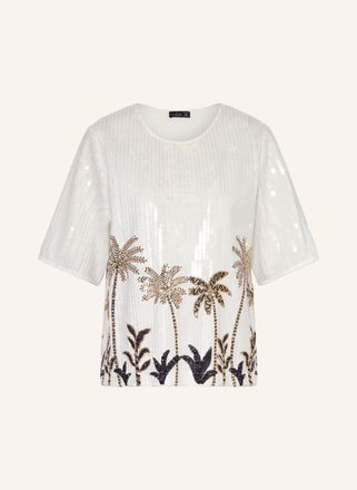 van Laack Van Laack Blusenshirt Vl-Jorina-Appl Mit Pailletten weiss