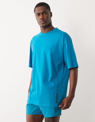HUGO BOSS HUGO Red - Tiki - T-shirt de plage densemble - Bleu sarcelle moyen-Vert