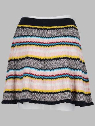 Casablanca Chevron Knit Skirt - Multicolor