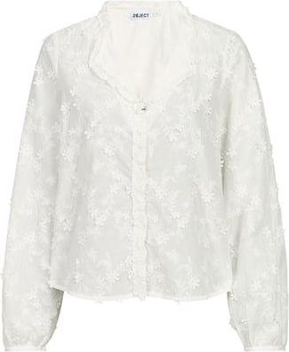 Object Blouse &agrave; broderie florale en coton