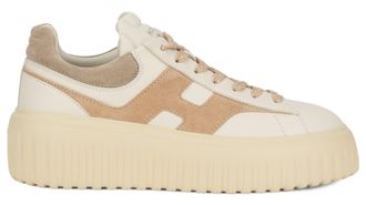 Hogan Womens Trainers Platform Beige Polyamide Sneaker
