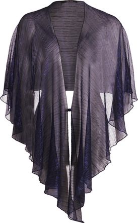 Vera Mont Damen Cape im Glitzer-Look ACC, Blue/Black