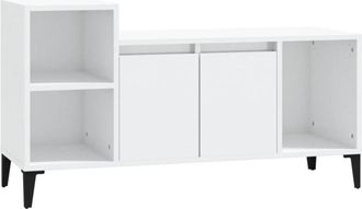vidaXL Vidaxl - TV-Schrank Hochglanz-Weiß 100x35x55 cm Holzwerkstoff