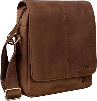 STILORD Matt Sac en Cuir Homme Petit Vintage Sacoche Bandoulière Sacs dépaule Messager Vintage, Couleur:messina - marron