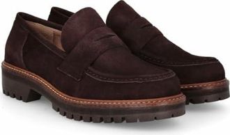 Lince Lince Mocasin Comodo | Semelle en caoutchouc | Semelle int&eacute;rieure en gel amovible | I53403 | Fabriqu&eacute;es en Espagne, Cuir daim marron, 39 EU