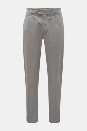 04651/ Herren - Seersucker Baumwollhose grau