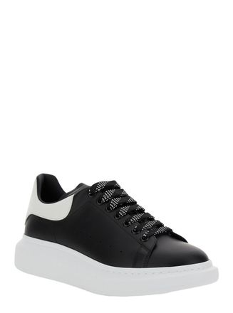 Alexander McQueen Mens Low Top Sneaker Black Leather Calf Trainers