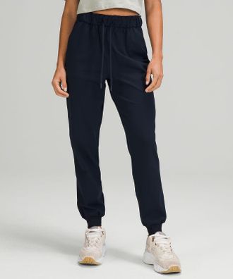 lululemon Jogger mit Stretch und hohem Bund Volle L&auml;nge f&uuml;r Frauen - Gr&ouml;&szlig;e 0 in True Navy