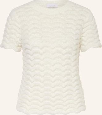 Rich & Royal Strickshirt Mit Pailletten weiss