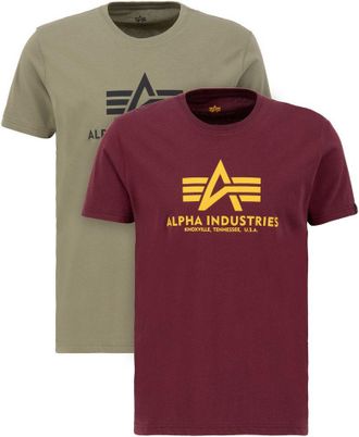 Alpha Industries Rundhalsshirt Basic T 2 Pack (Set, 2-tlg)