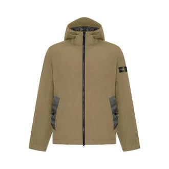 Stone Island Homme, Sport, Beige, Taille: L Hooded Zip Jacket