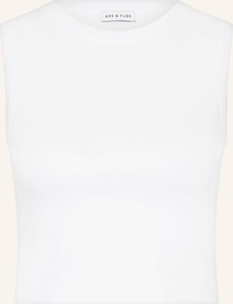 Mrs & Hugs Mrs & Hugs Cropped-Top weiss