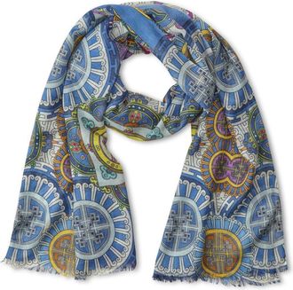 Peter Hahn Schal aus Seide und Kaschmir Peter Hahn blau