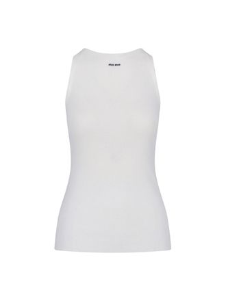 Miu Miu Cotton Knit Tank Top