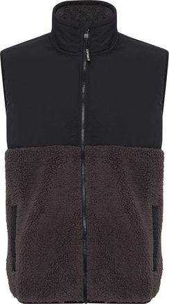 11 Project PRPietto Teddy Vest Herren Weste Fleece Outdoor Weste Teddyweste mit abgesetzten Brustbereich Stehkragen gefüttert Regular fit, Größe:2XL, Farbe:Forge