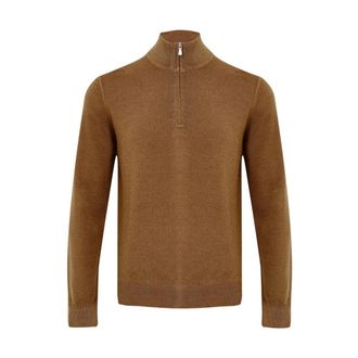 Gran Sasso Maglia Lupetto Mezza Zip - - Knitwear - Herren - Braun - 2XL