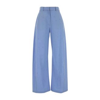 Giuseppe Di Morabito Powder Wide-Leg Poplin Pant - - Trousers - Damen - Blau - M