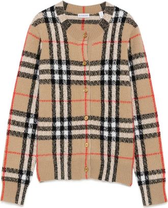 Burberry Check-pattern Button-up Cardigan