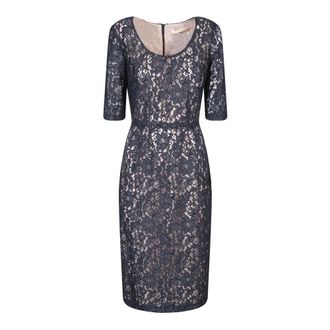 Blanca Vita Femme, Robes, Bleu, Taille: 34 FR Robe Bleue en Dentelle Florale