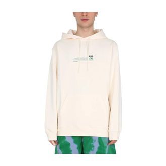 Msgm Future-print Hoodie - - Sweatshirts & Hoodies - Herren - Wei&szlig; - S