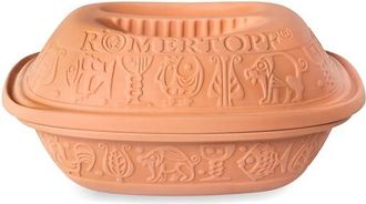 R&ouml;mertopf R&ouml;mertopf Br&auml;ter Klassiker aus Naturton, Dampfgarer 3 Liter f&uuml;r bis zu 4 Personen, Keramik-Schmortopf f&uuml;r Backofen & Mikrowelle, Unterteil glasiert, f