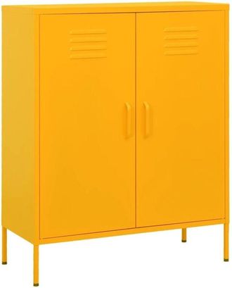 vidaXL Lagerschrank Senfgelb 80x35x101,5 cm Stahl Vidaxl 652845