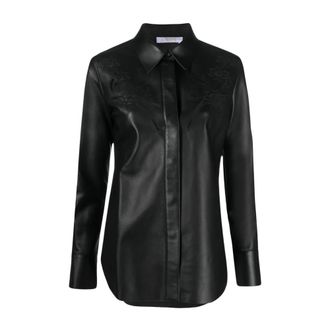 Chlo&eacute; Schwarzes Lederhemd - - Blouses & Shirts - Damen - Schwarzk - XS