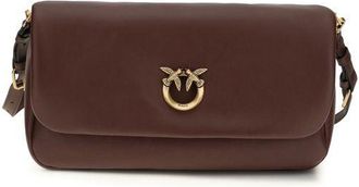 Pinko Schultertasche aus braunem Kalbsleder Bos Taurus