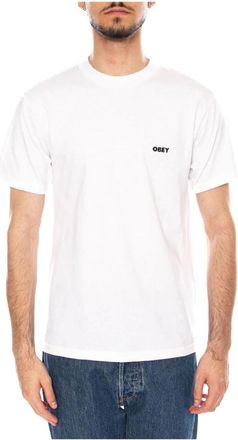 Obey Homme, Tops, Blanc, Taille: L Exclamation Classic T-Shirt