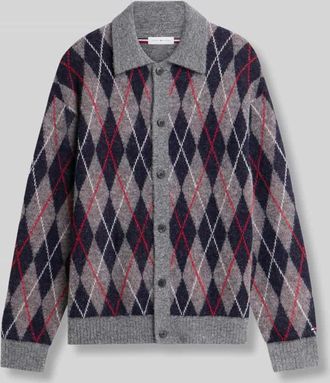 Tommy Hilfiger Strickjacke aus Alpaka mit Hemdkragen