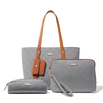 Miss Lulu Handtasche Tasche Damen Shopper Mittelgroß Schultertaschen 3 Pieces Set