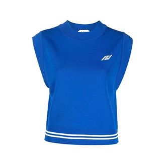 Autry Nylon Steppweste mit Rei&szlig;verschluss - - Knitwear - Damen - Blau - S
