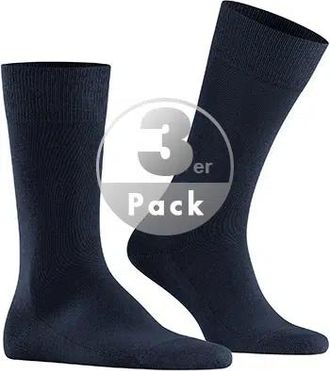 Falke Herren Socken blau Baumwolle unifarben