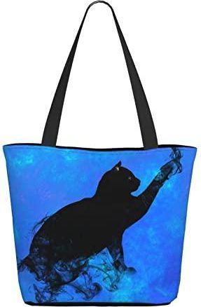 AOOEDM Spooky Horror Cat Ladies Shopping Bag 13x11x7in.Le cadeau parfait pour la Saint-Valentin.Cest de la Saint-Valentin pour maman, fille, &eacute;pouse, etc