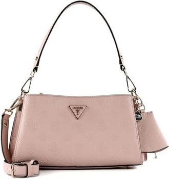 Guess Jena Girlfriend Shoulder Bag Pale Pink Logo
